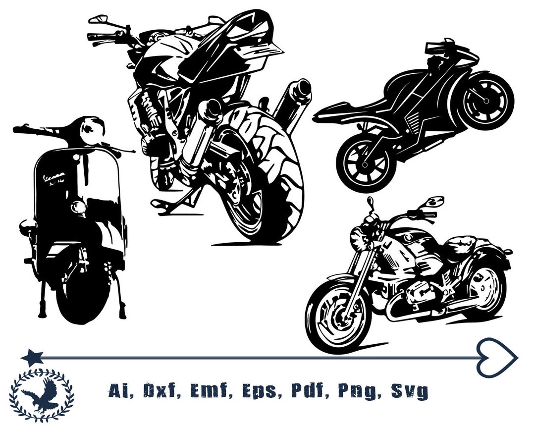 Motorcycle SVG Files #2, Motorcycle SVG, Motorcycle Clipart, Cut Files ...