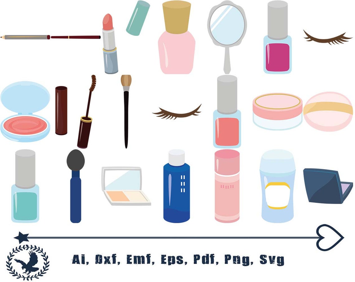 Makeup Svg Bundle Mascara Svg Nail Polish Svg Makeup Brush Svg - Etsy