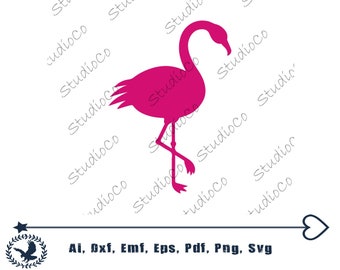 Flamingo SVG, Summer Svg, Beach Svg, Flamingo Silhouette, Zoo SVG ...