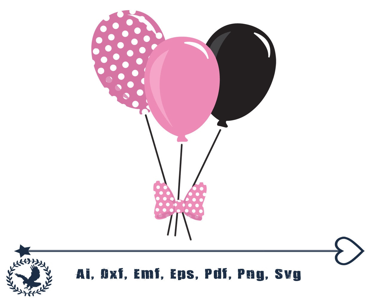 Balloons SVG, Balloon SVG Cut File Vinyl Decal for Silhouette - Etsy