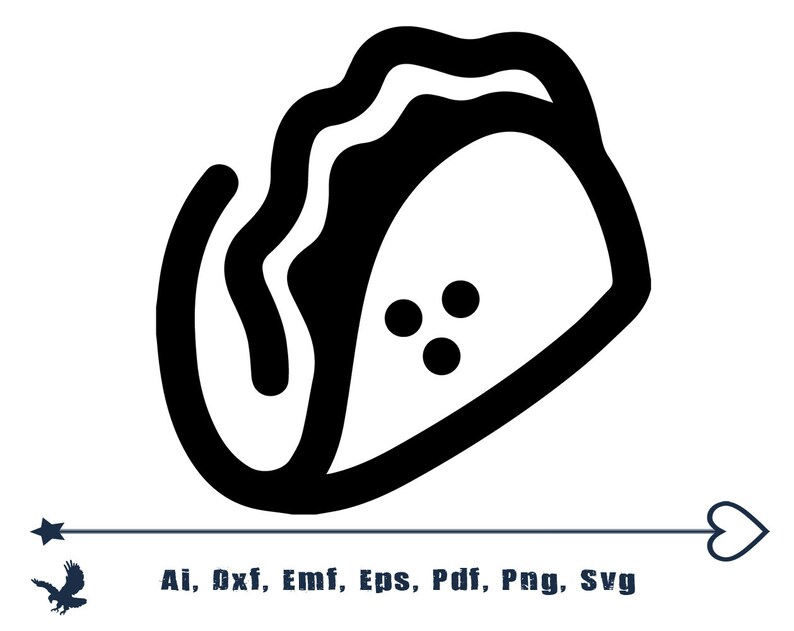 Taco Svg Taco PNG Taco Dxf Taco Clipart Taco | Etsy