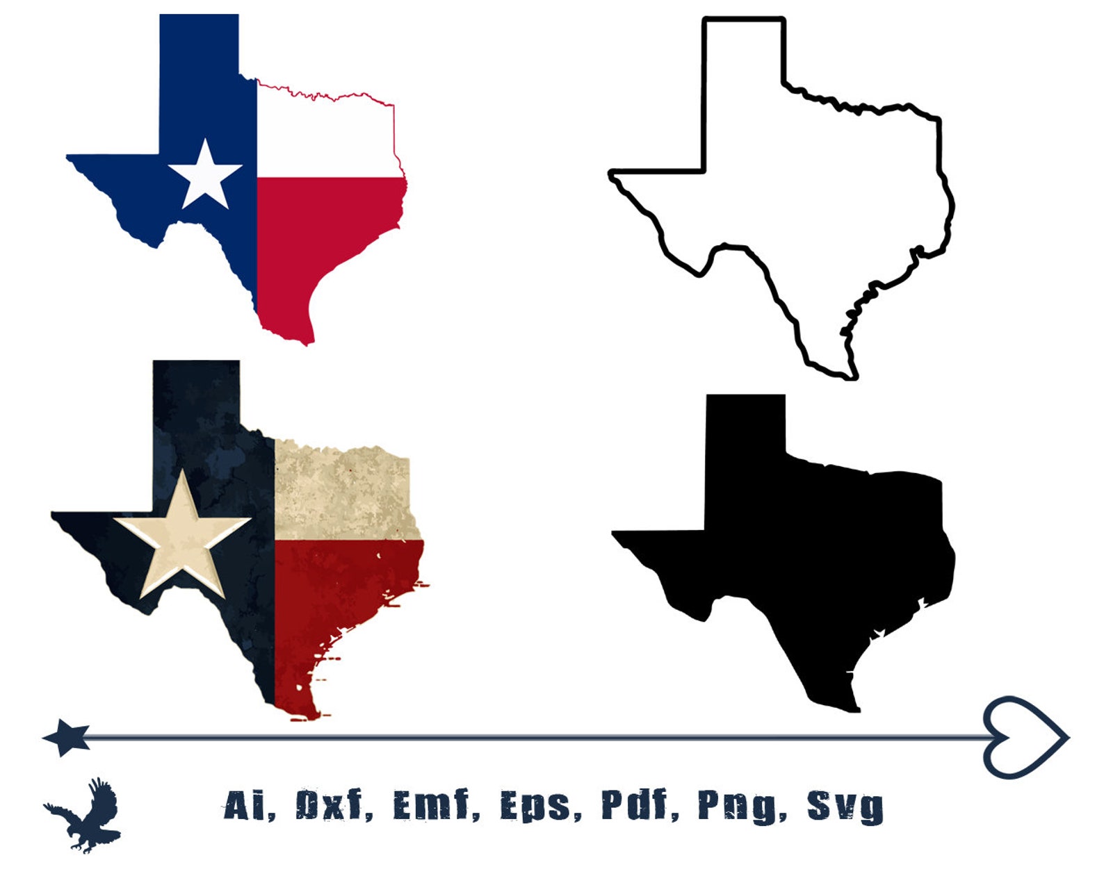 Texas Vector State Clipart TX Clip Art Texas SVG State PNG | Etsy