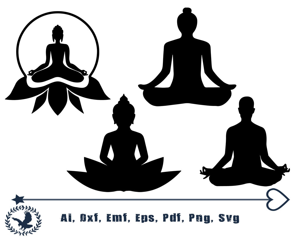 Meditate Meditation SVG and Cut Files for Crafters - Etsy