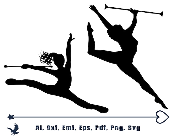 Majorette Baton Twirling Gymnastics SVG File cricut | Etsy