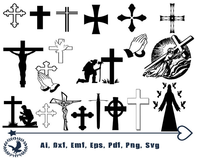 Cross SVG, Cross Svg Silhouette Files, Crosses Vector Png, Dxf, Eps,jpg ...
