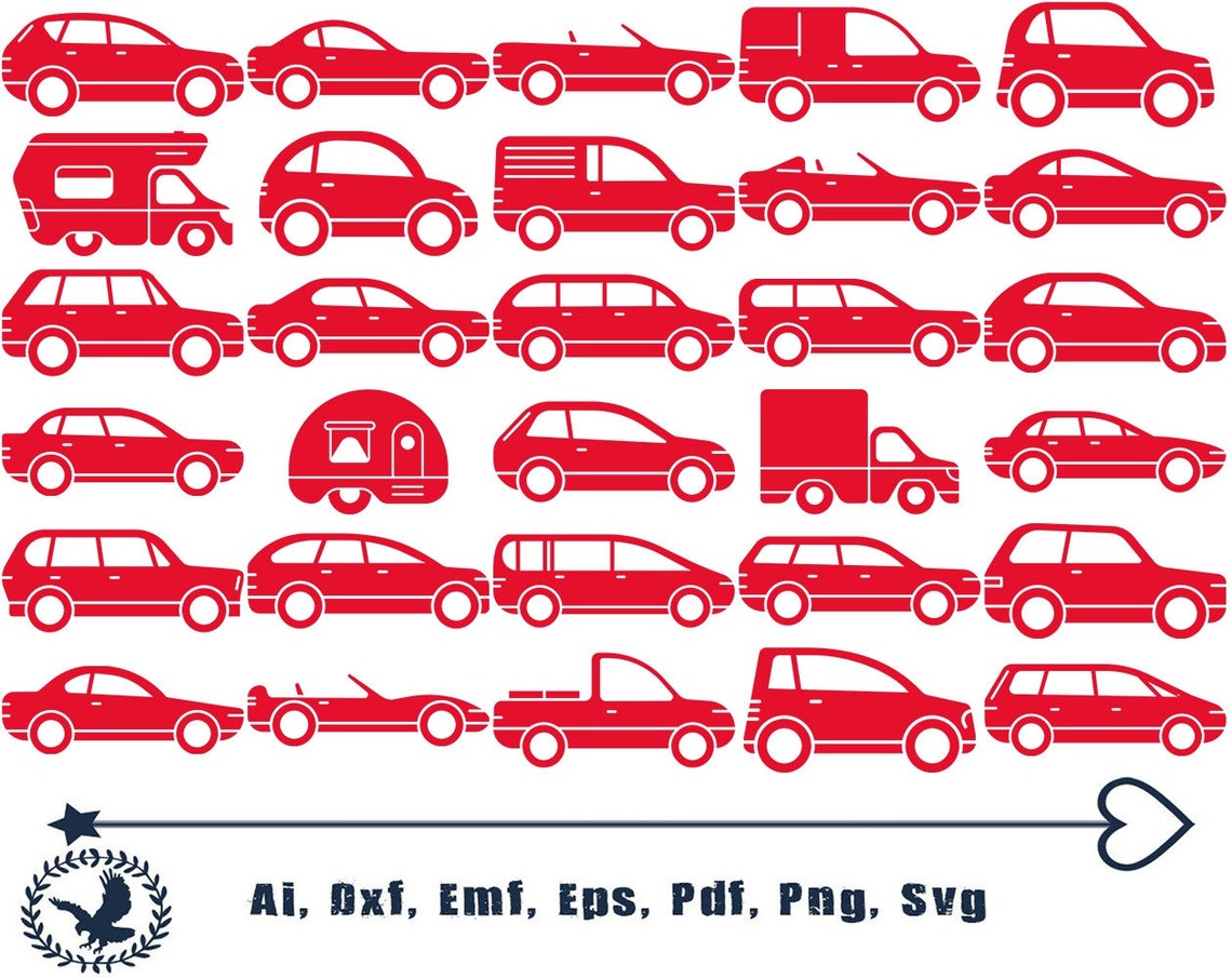 CAR BUNDLE SVG Car Svg Sport Car Svg Vehicle Svg Race Svg - Etsy