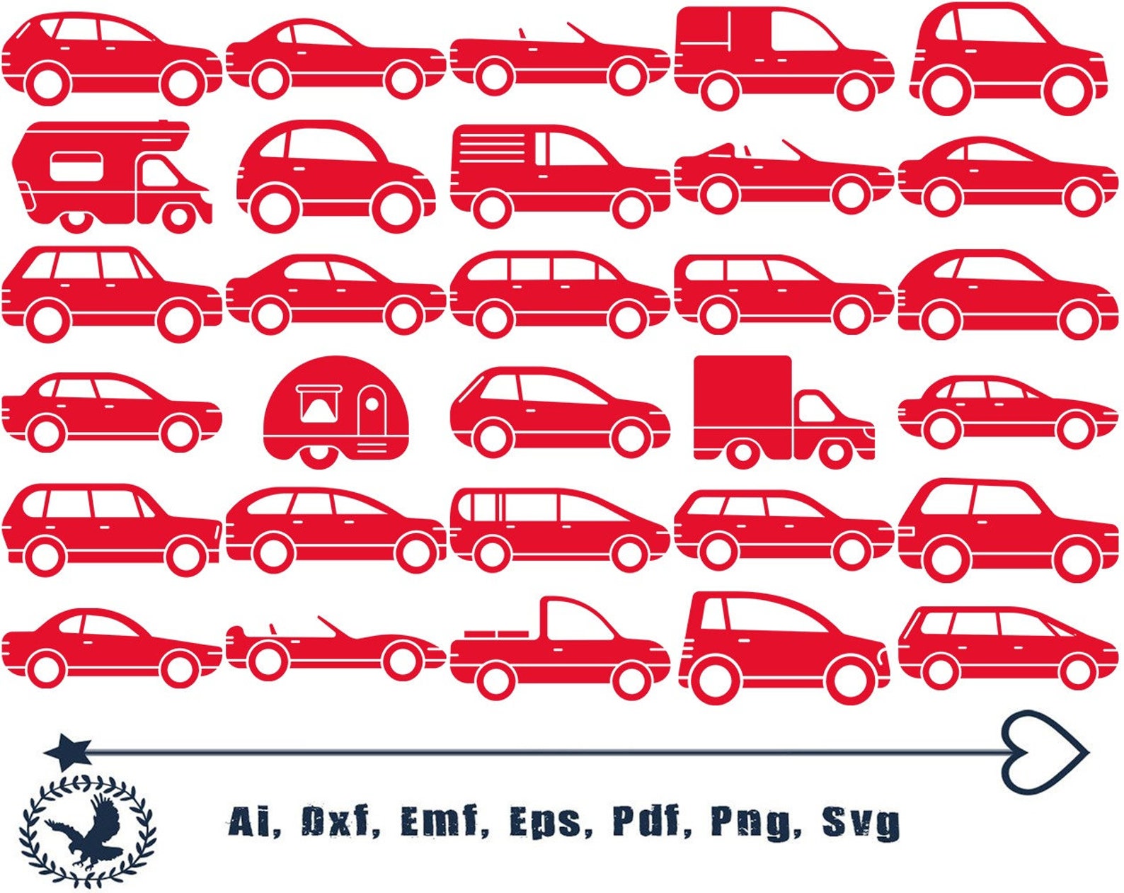 CAR BUNDLE SVG Car Svg Sport Car Svg Vehicle Svg Race Svg - Etsy