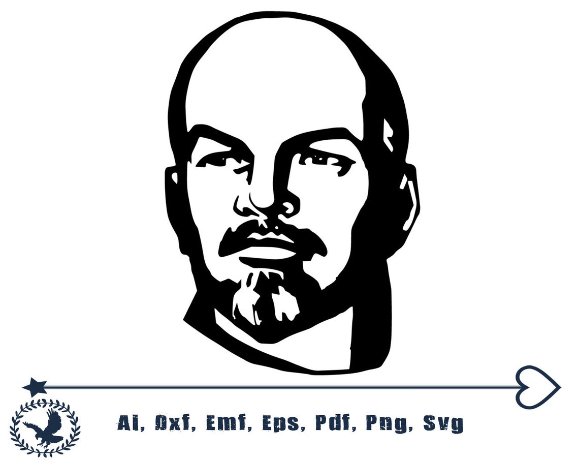 Lenin Silhouette SVG PNG JPG Clipart Vector - Etsy