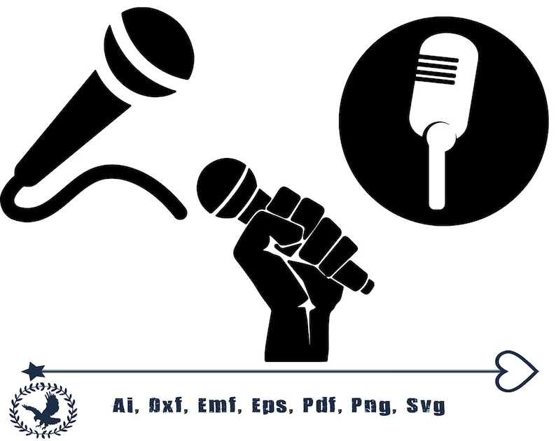 Microphone SVG Bundle, Microphone SVG, Microphone Clipart, Cut Files ...
