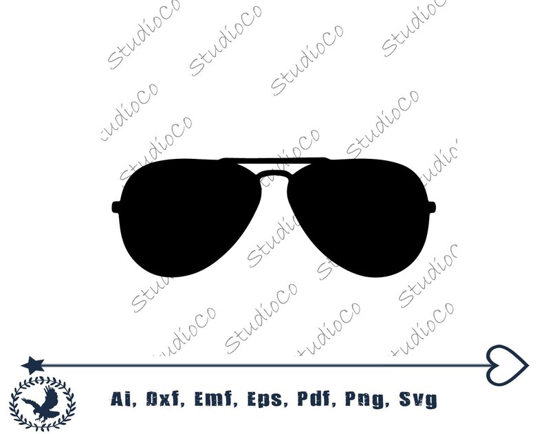 Aviator Sunglasses SVG Aviators SVG Sunglasses Silhouette - Etsy