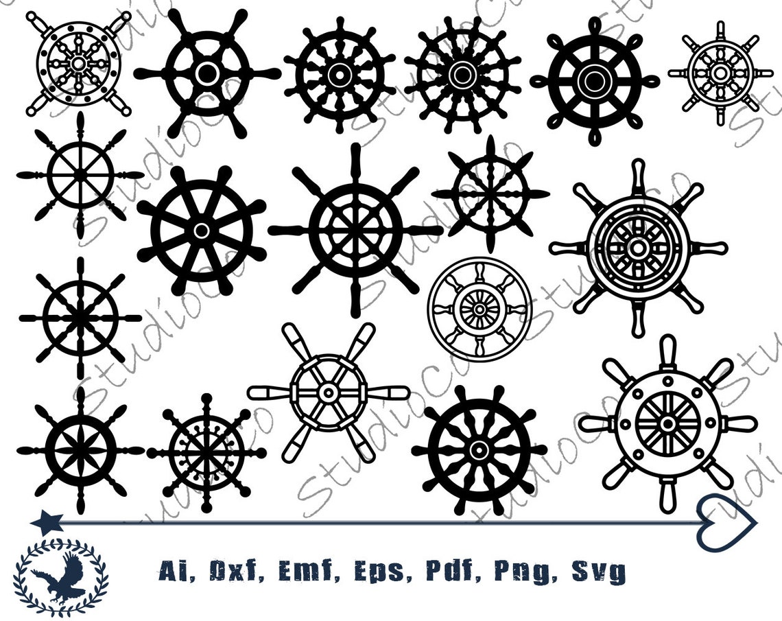 Ship Wheel Svg/wheel Ship Clipart/wheel Marine Svg/ship Wheel - Etsy