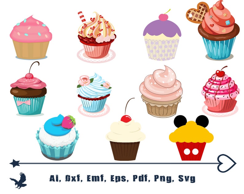 Cupcake Svgcupcake Svg Cutting Filescupcake Vectorcupcake - Etsy