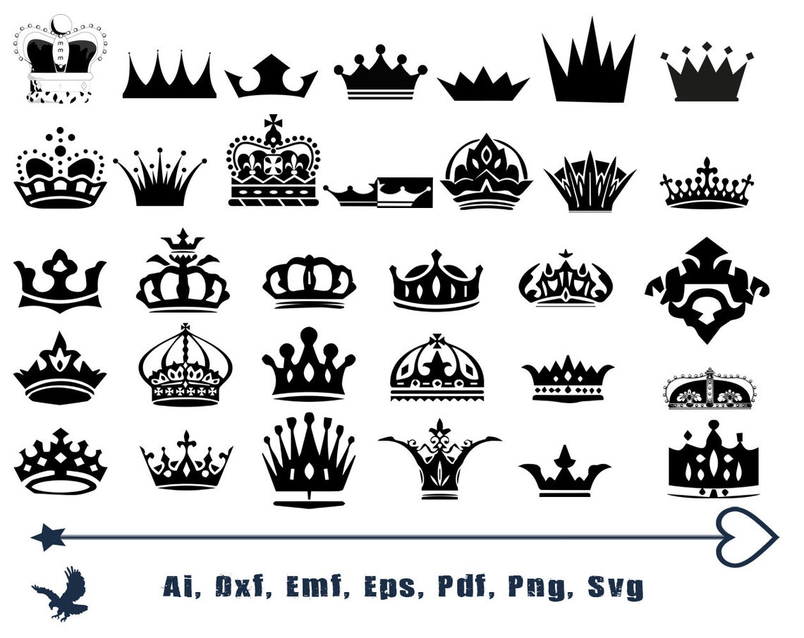 Crown Svg Bundle / Tiara Svg / Crown Clipart / Crown - Etsy