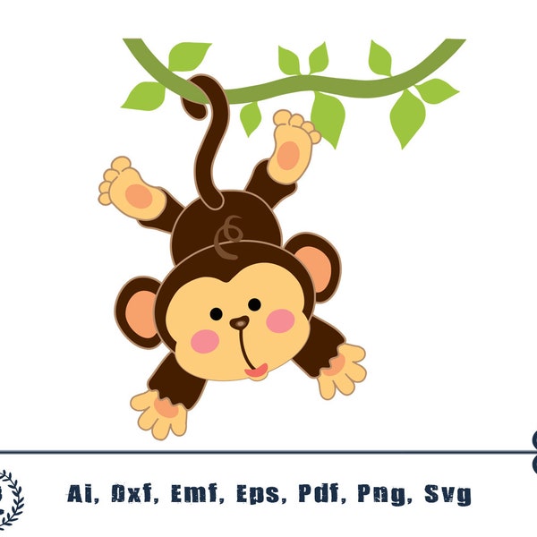 Monkey Svg - Etsy