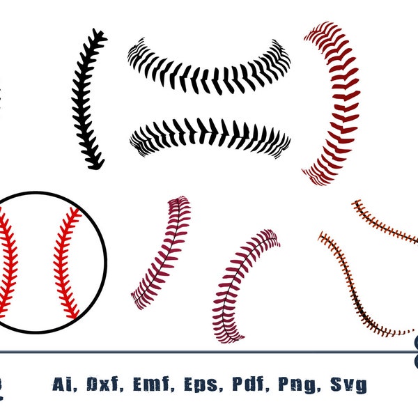 Baseball Strings Svg - Etsy