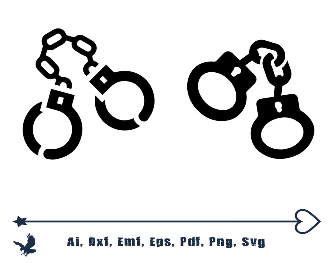 Handcuffs Svg Hand Cuffs Svg Police Svg Silhouette Vector Police Png ...