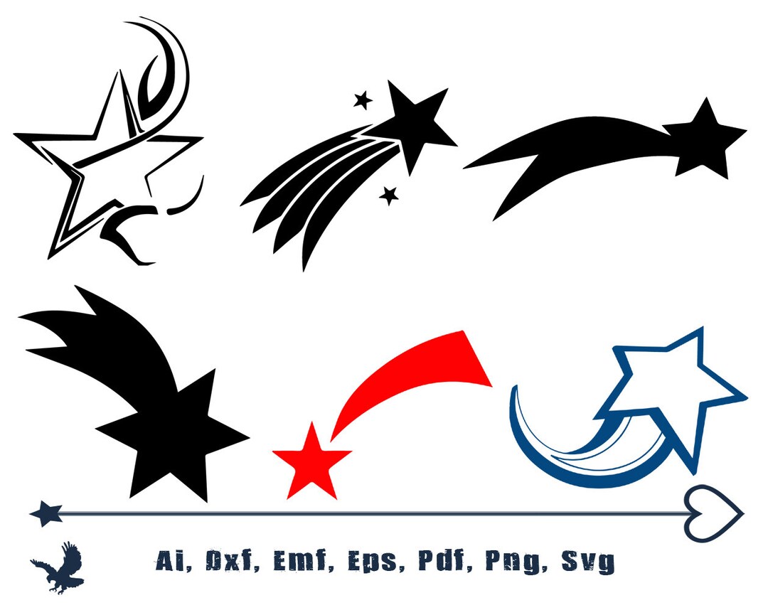Shooting Star SVG Bundle, Shooting Star SVG, Shooting Star Clipart, Cut ...