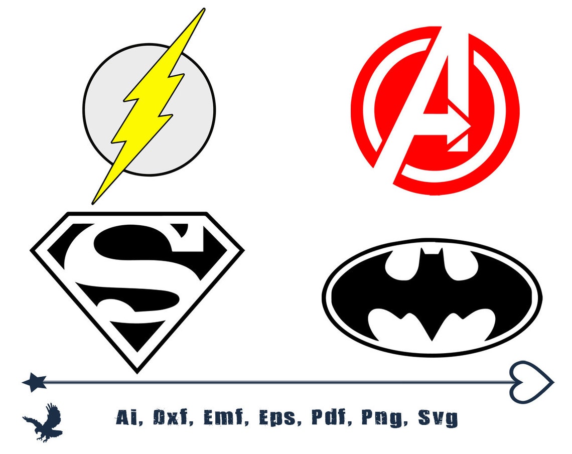 Superhero Svg,svg Cut Files, Silhouette Clipart, Vinyl Files, Cameo ...