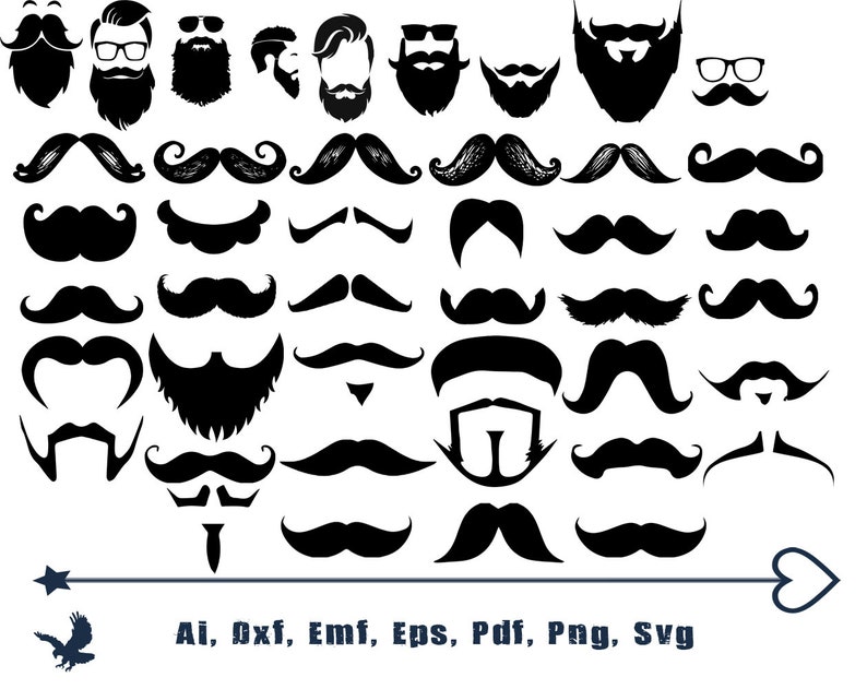 BEARD SVG Long Beard Svg Beards Png Short Beard File - Etsy