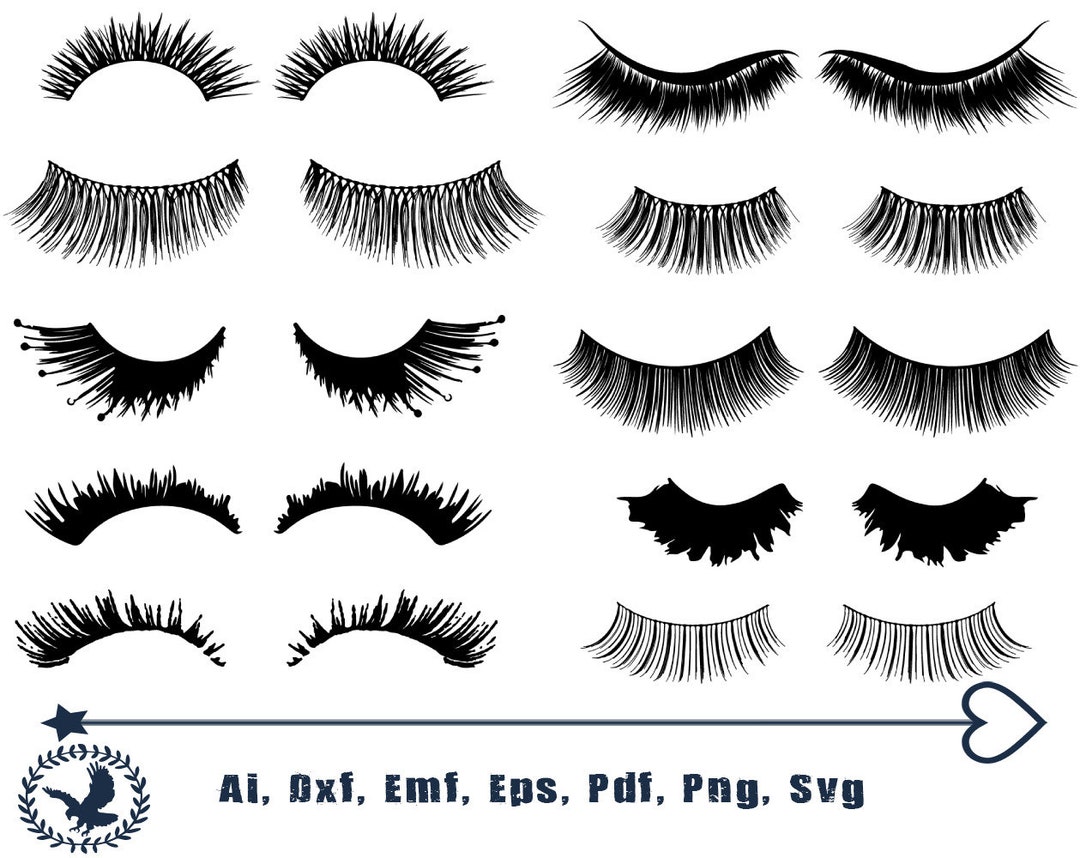 Eyelashes SVG Bundle | Lashes SVG | Eyes SVG Pack Cut File | Eyelashes ...