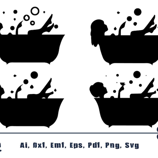 Tub Svg - Etsy