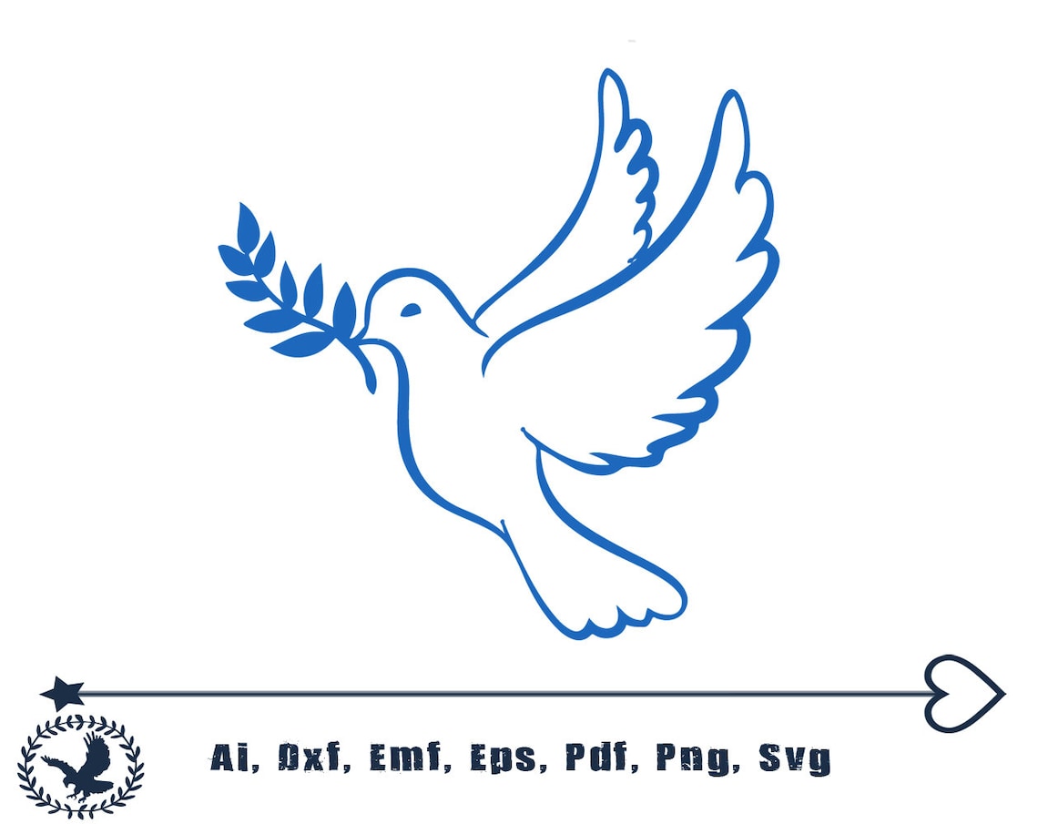 Dove Vector Dove Clipart Bird SVG Files for Silhouette Cameo - Etsy