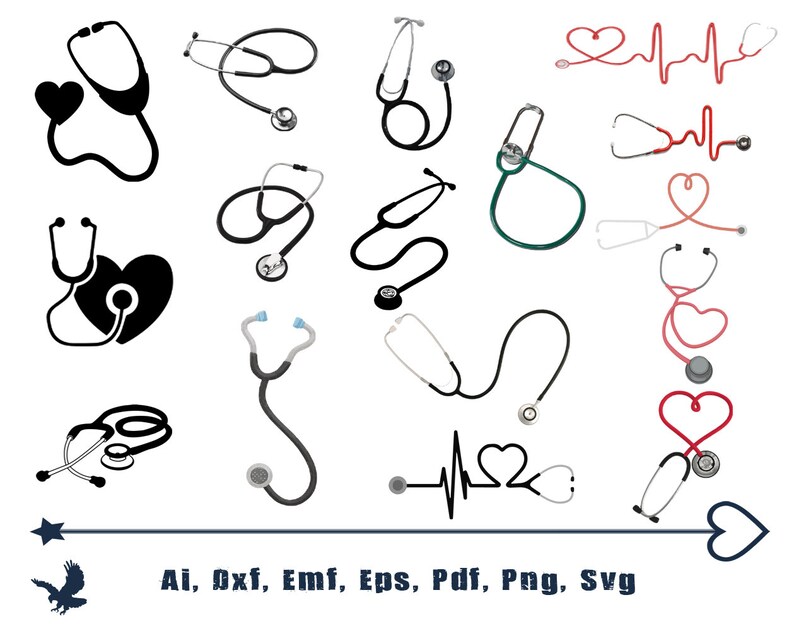 Stethoscope SVG Bundle, Stethoscope SVG, Stethoscope Clipart, Cut Files ...