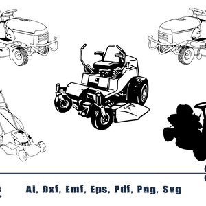 MOWER Lawn Mower Outline SVG Digital Download Cuttable Files - Etsy