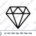 Diamond SVG File , Diamond SVG Cut File, Diamond Outline, Engagement ...
