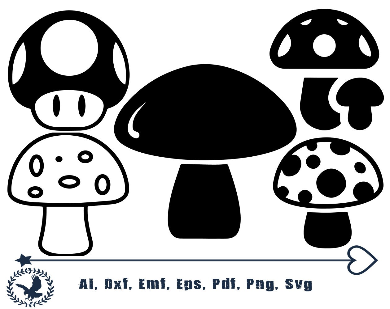 Mushroom SVG Bundle Fungus Svg Fungi Svg Food Svg - Etsy