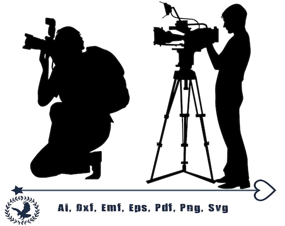 Cameraman SVG Photographer SVG Cameraman Clipart Cameraman | Etsy