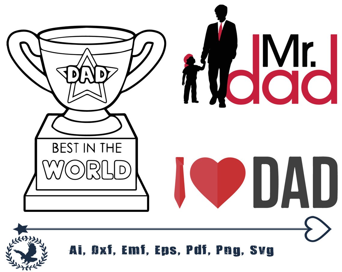 Dad Svg father Svg Files Father's Day Dxfpngeps - Etsy