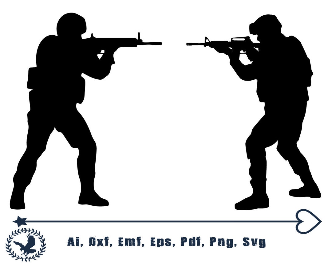 Soldado svg Soldiers Silhouettes svg Ejército siluetas Soldiers clipart ...