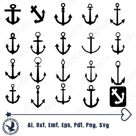 Anchor Digital Cut Files Bundle Digital Files Anchor SVG - Etsy