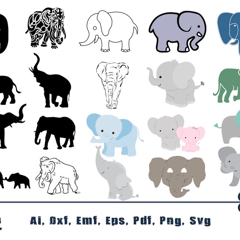 Svg Elephant - Etsy