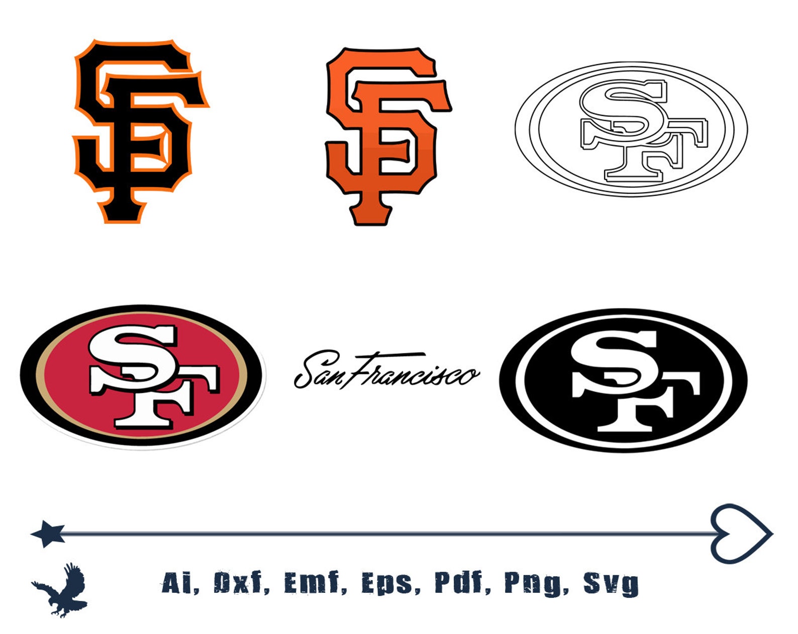 San Francisco SVG Cut File Cutouts Files Logo Stencil | Etsy