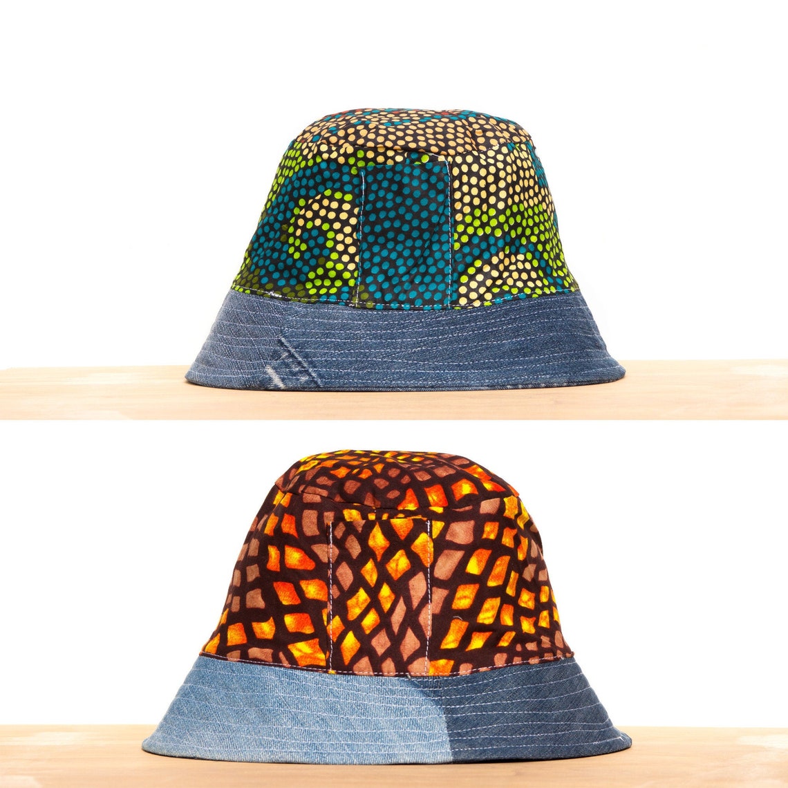African Wax Print Bucket Hat/reversible/kitenge Sun | Etsy