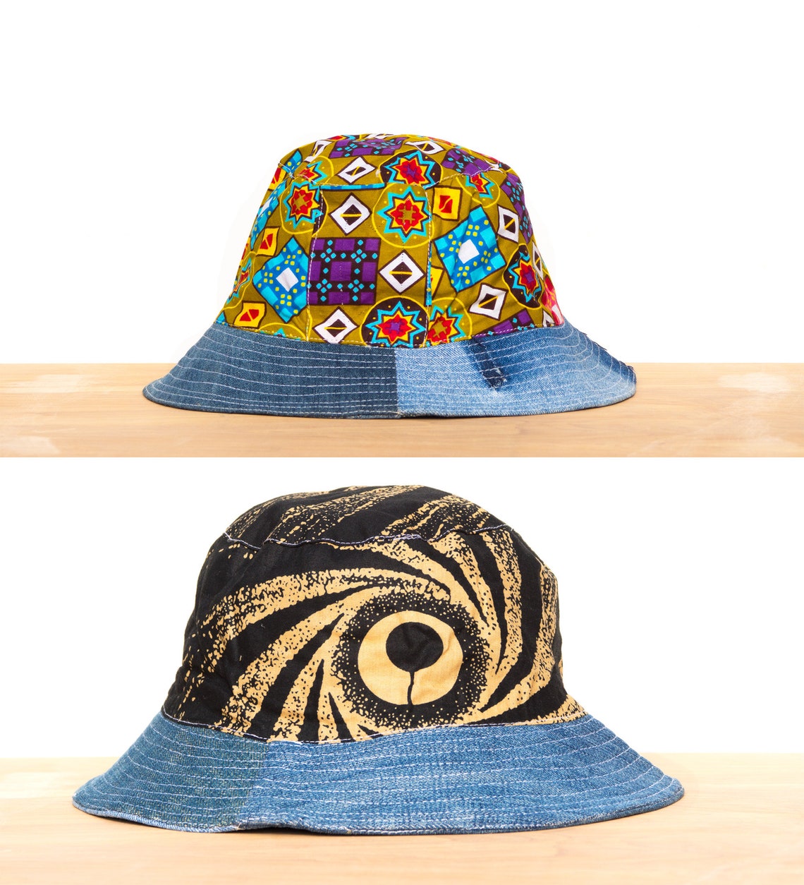 African Wax Print Bucket Hat/reversible/kitenge Sun | Etsy