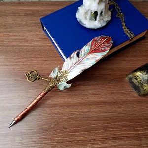 Magic Bird Wing, Custom Fountain Pen,mystery Pen,steampunk Pen,leather ...