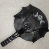 Leather Hand Fan,gothic Wedding Gift Fan,cosplay,halloween,moon Phases ...
