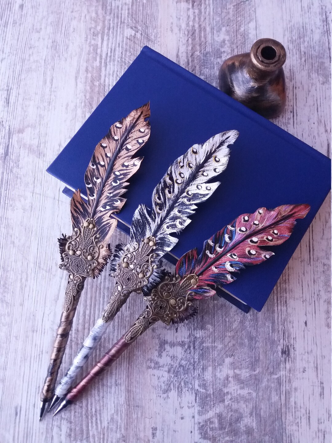 Magic Bird Wing, Custom Fountain Pen,hippogriff Pen,grimoire, Cosplay ...