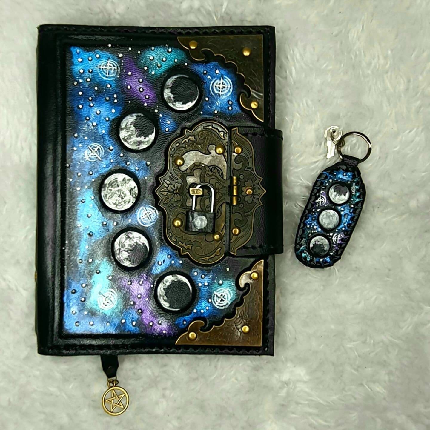3D Leather Refilable Notebook Magic Ritualgalaxyleather | Etsy