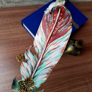 Magic Bird Wing, Custom Fountain Pen,mystery Pen,steampunk Pen,leather ...