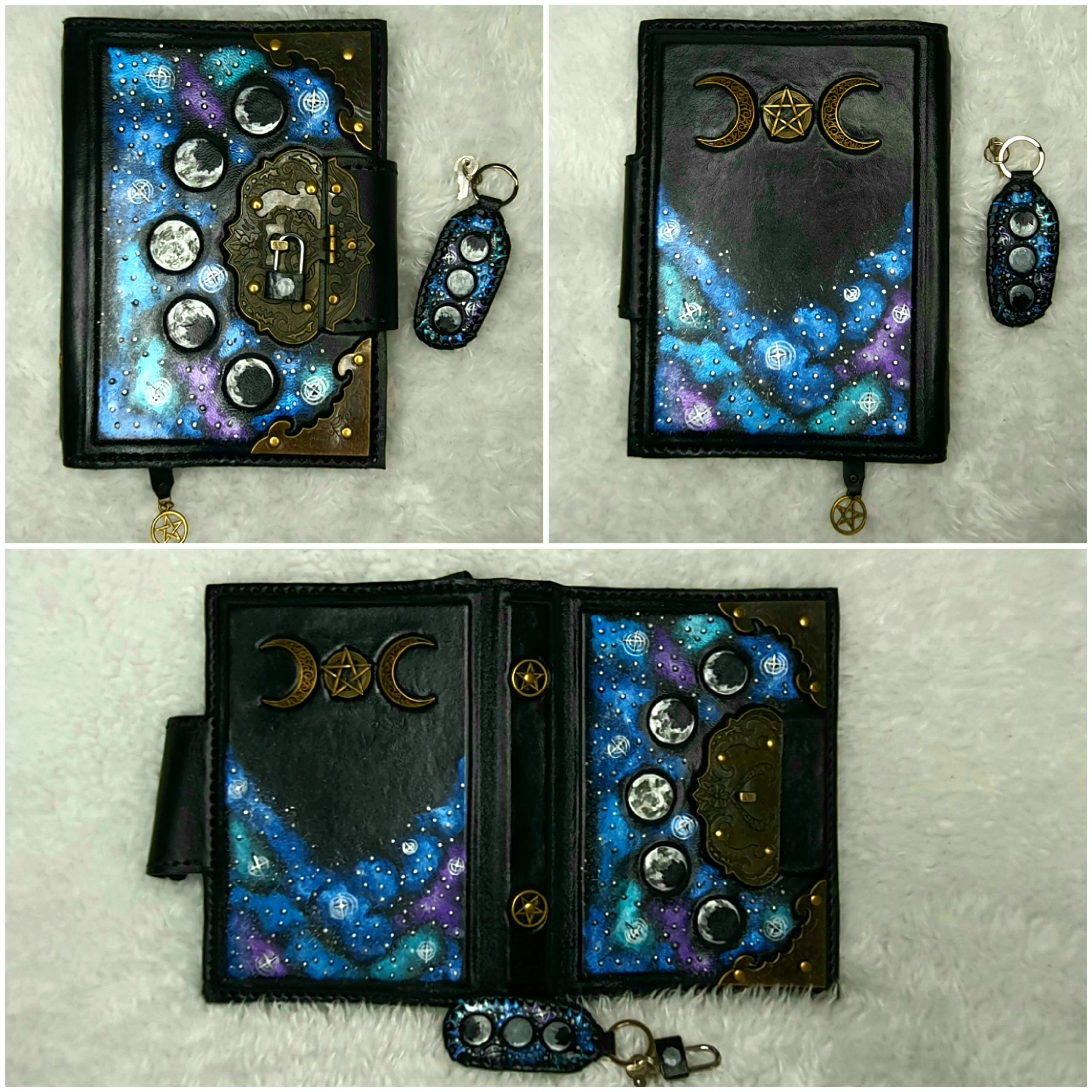 3D Leather Refilable Notebook Magic Ritualgalaxyleather | Etsy