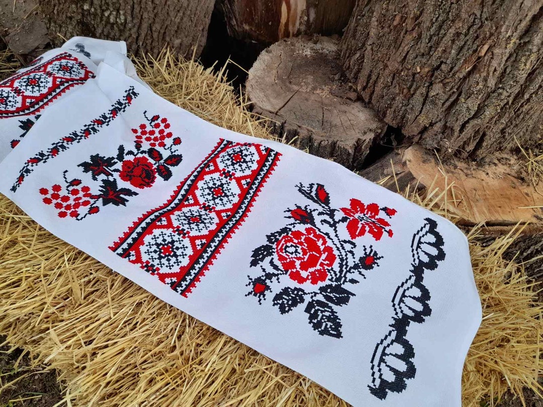 Embroidered Rushnyk With Roses, Wedding Rushnyk, Rushnyk Towel ...