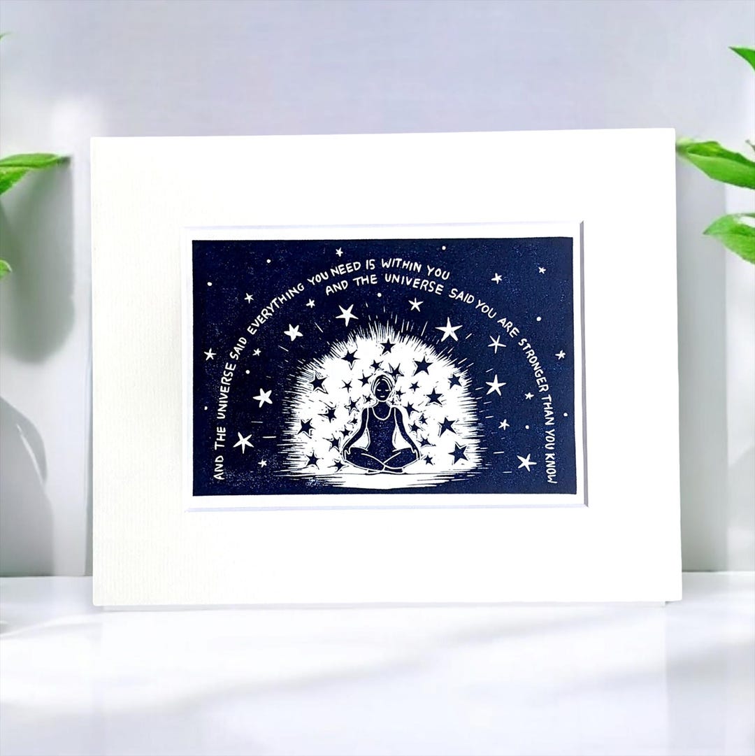 The End Poem Linocut Art - Inspiring Words From the End of Minecraft ...