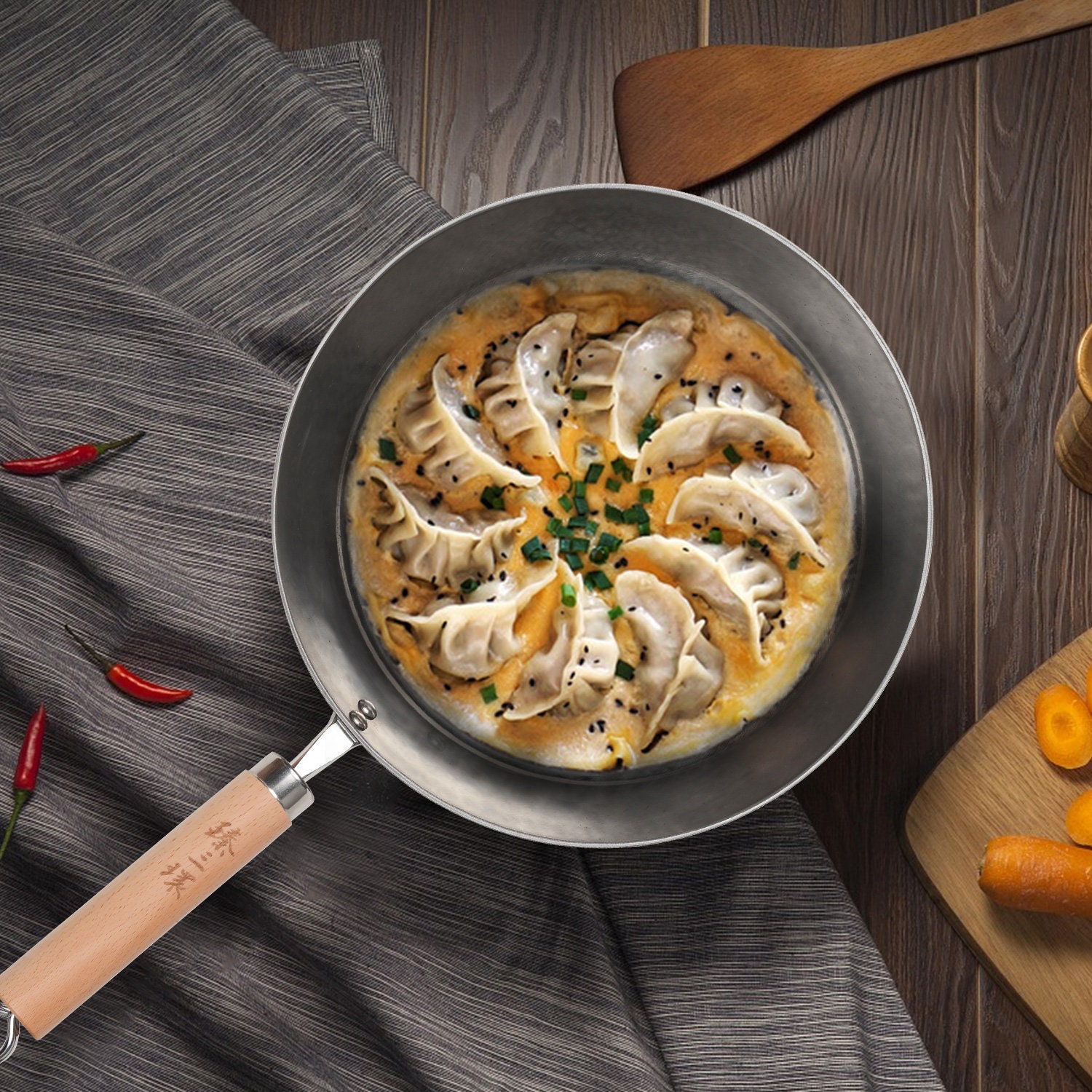 Chinese Traditional Hand Hammered Iron Stir Fry Pans | Etsy