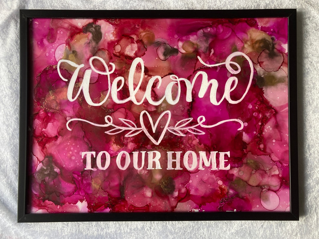 Framed Welcome Sign Welcome Sign Mural Welcome Sign - Etsy
