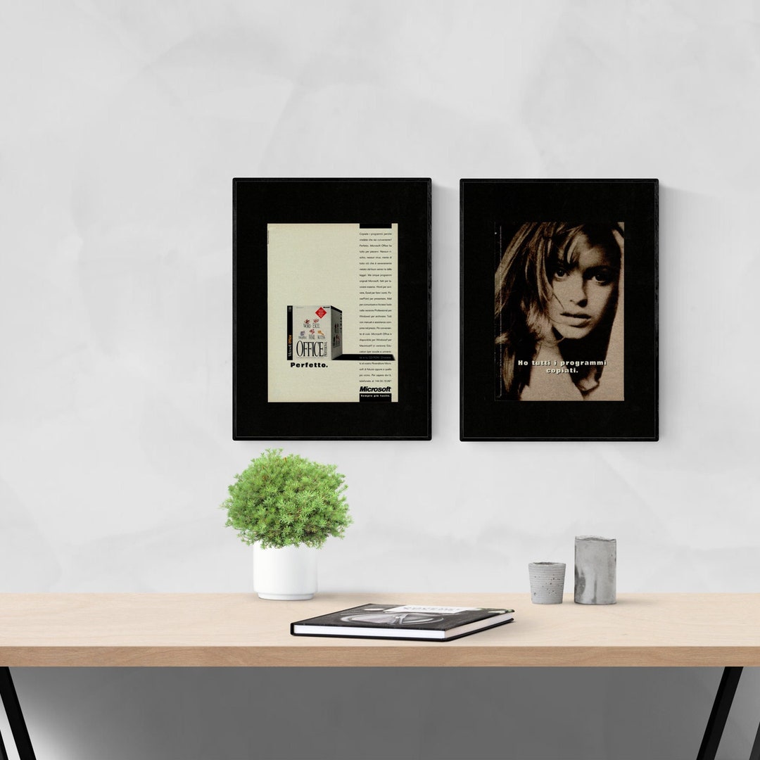 ADVERTISING VINTAGE ORIGINAL Poster Microsoft Office Year 1995 - Etsy