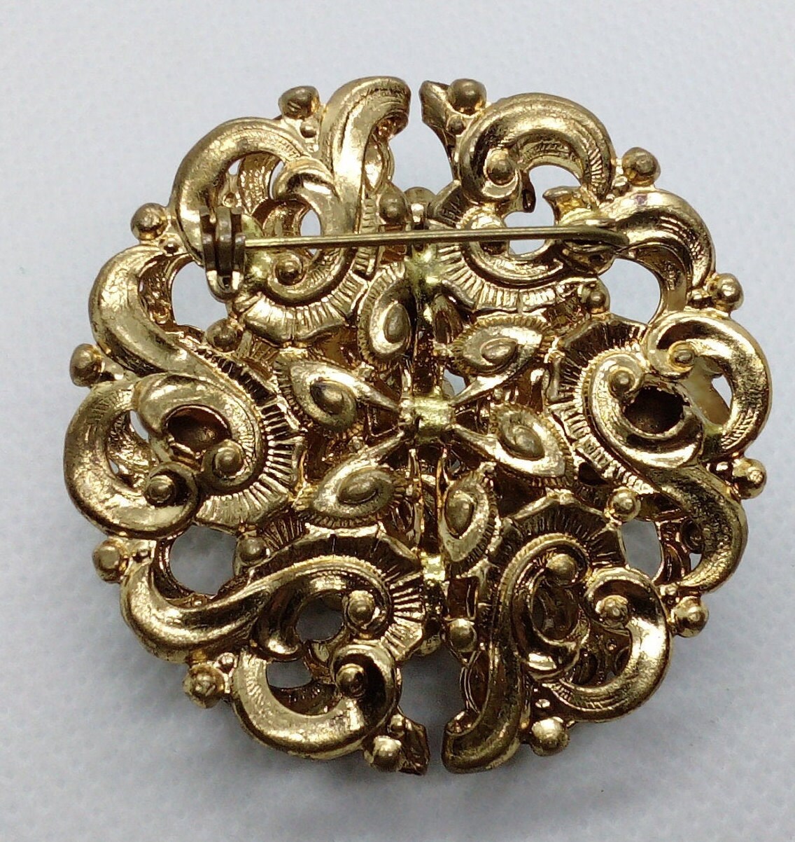 Old Vintage Brooch 1950-70 USSR Times With Gold Tone Beads for - Etsy